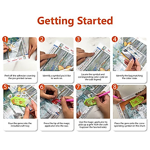 SUNMAIO 5D Diamond Painting Kits for Adults Kids, Animal Family Full Drill Round Diamond Crystal Gem Art Mermaid Painting, Paint by Numbers, Perfect for Home Wall Decor (12x16 inch)