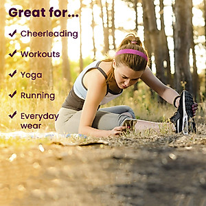 BaniBands Headbands for Women - Non Slip Adjustable Sports Head Bands - Made in USA - Perfect Headband for Active Women Stays in Place during Workout, Running, Yoga and More - Pink