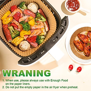 Disposable Air Fryer Paper Liners, 125Pcs 6.5In Parchment Paper Baking Liner for 2-5 QT Airfryer Basket, Oven, Microwave Accessories