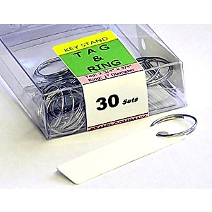 Stand Company Key Rack, Key Holder #30MNS, 30 Bolted Metal Numbered Hook with Hidden Hangers (30 Sets of Tag & Ring Included) - Made in USA