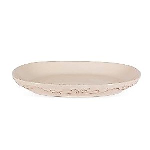 Gerson Companies Acanthus Embossed Stoneware Platters