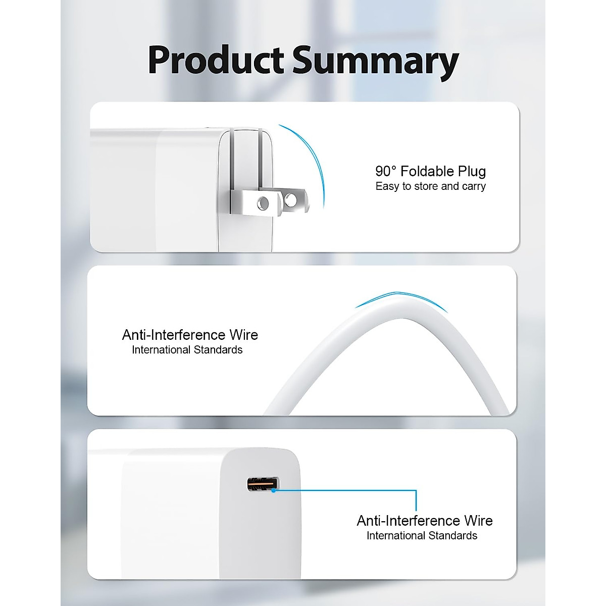 20W Fast Charger Fit for AirPods Pro 1 2 3 Gen, Fit for AirPods Max A2096, Fit for AirPods 1st/2nd/3rd Generation and 6.6Ft Charging Cable Wall Block Power Cord Adapter