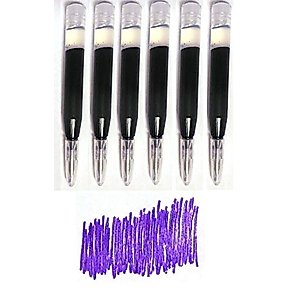 6 - Ion Gel Ink Refill [Bulk Packing] Compatible With Cross Roadster, Vice, Penatia Gelicious, and Matrix Pens, Smooth Flow Ink, (BULK PACKED) (Purple)