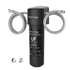 Waterdrop 10UA-UF 0.01 μm Ultra Filtration Under Sink Water Filter for Baçtёria Reduction, Reduces Lead, Chlorine, Bad Taste & Odor, 8K Gallons, Direct Connect to Kitchen Faucet, USA Tech
