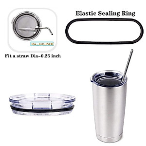 20 oz Tumbler Lids Replacement Spill-proof Splash Resistant Lid Cup Tumbler Lids Covers for YETI Rambler,Old Style Rtic and More Travel Mugs 4 Pack