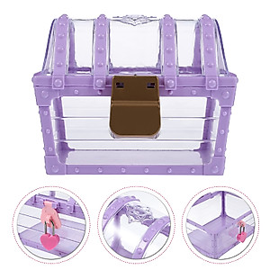 ibasenice 1set Pirate Art Treasure Chest Lovely, of Girls Toys and Diamond Jewelry Bin Children Trays Clear Trunks Decor Home Storing Jewery Earring Accessories Transparent