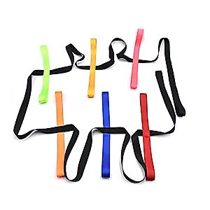 Children's Safety Walking Rope for Preschool Child Daycare Kids Outdoor Toddlers Walking Rope - 6 Colorful Waist Belt Rope 1"Wx146''L (6 Loops) (Black)