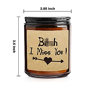 Scented Candle Gifts for Best Friend - I Miss You - Friendship Birthday Gifts for Friends Women, HBESTIE Unique Christmas Gifts for Women Friends, Joke, Bestie, Thanksgiving Gifts Candle Gifts for her