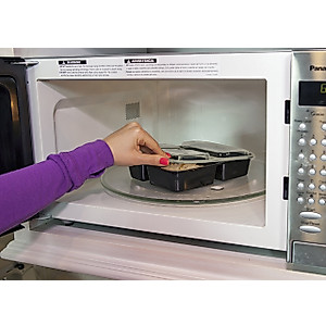 INEVIFIT Meal Prep 3 Compartment BPA FREE, Premium Food Storage Containers, Durable & Reusable, 36 oz. Stackable 7 Pack, Microwaveable & Dishwasher Safe Bento Lunch Box with Leak Resistant Technology