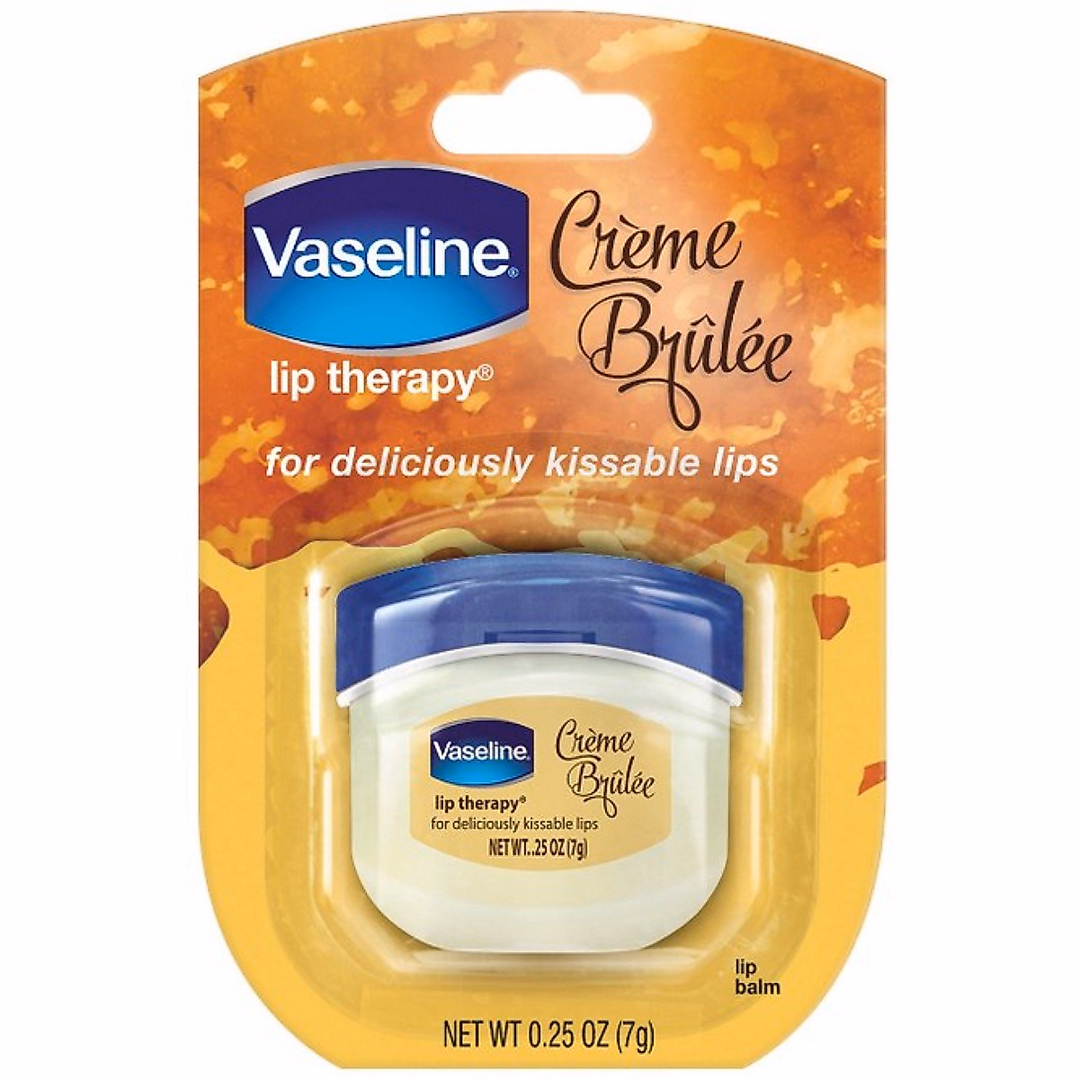 Vaseline Lip Therapy Lip Balm, Creme Brulee 0.25 oz (Pack of 12)