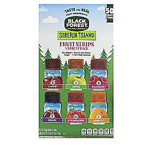 Stretch Island Fruit Leather Snacks Variety Pack, Cherry, Apple, Strawberry, Apricot, Grape, Raspberry, 0.5 Ounce No Added Sugar (Pack of 50) 24.7 Ounce