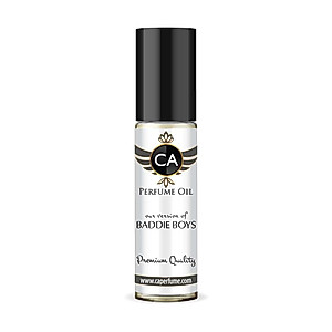 CA Perfume Impression of Carolina H. Baddie Boys For Men Replica Fragrance Body Oil Dupes Alcohol-Free Essential Aromatherapy Sample Travel Size Concentrated Long Lasting Attar Roll-On 0.3 Fl Oz/10ml