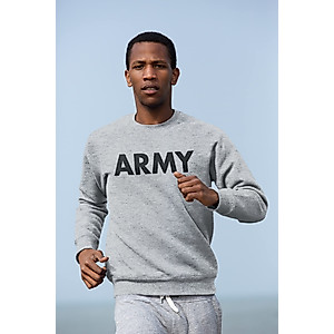 Promotion & Beyond Military Gear Army Training PT Crewneck Sweatshirt, M, H. Grey