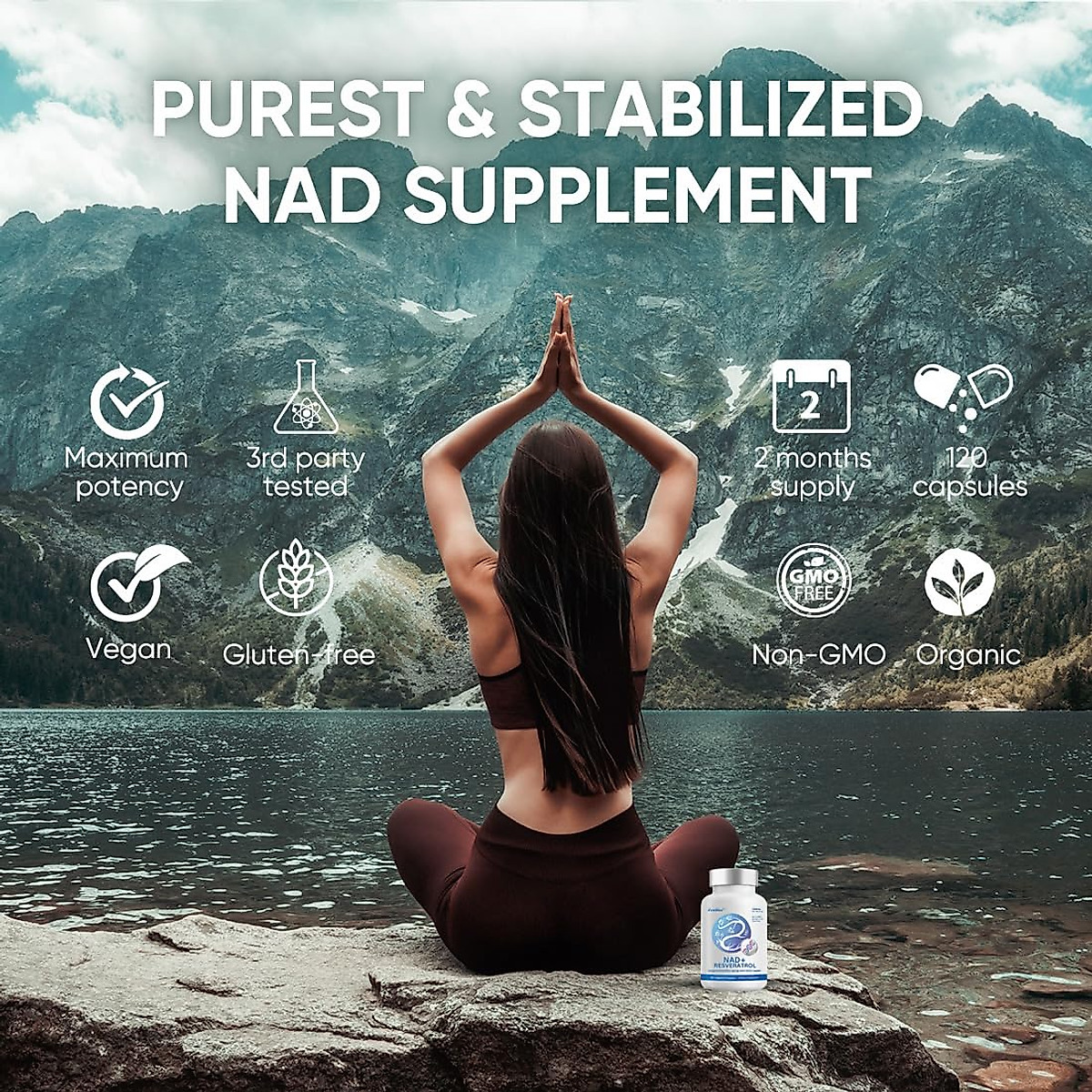 Zenlifer 240 Capsules NAD+ 1000MG Resveratrol Boosting Supplement - More Efficient Nicotinamide Riboside for Cellular Energy Metabolism & Repair, Vitality & Healthy Aging