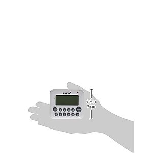 XREXS Digital Kitchen Timer Magnetic Countdown Up Cooking Timer Clock with Magnet Back and Clip, Loud Alarm, Large Display Minutes and Seconds Directly Input-White (2 Battery Included) (DC-12)