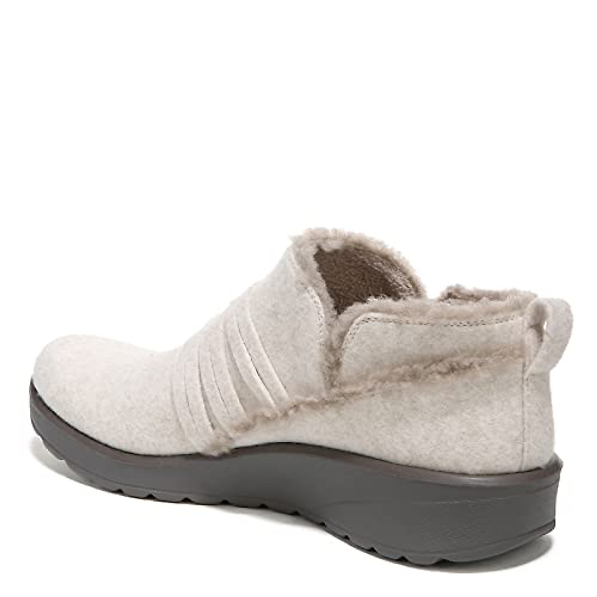 BZees Women's Glide Slip-On Ankle Boot Sneaker, Eggnog Flannel, 10