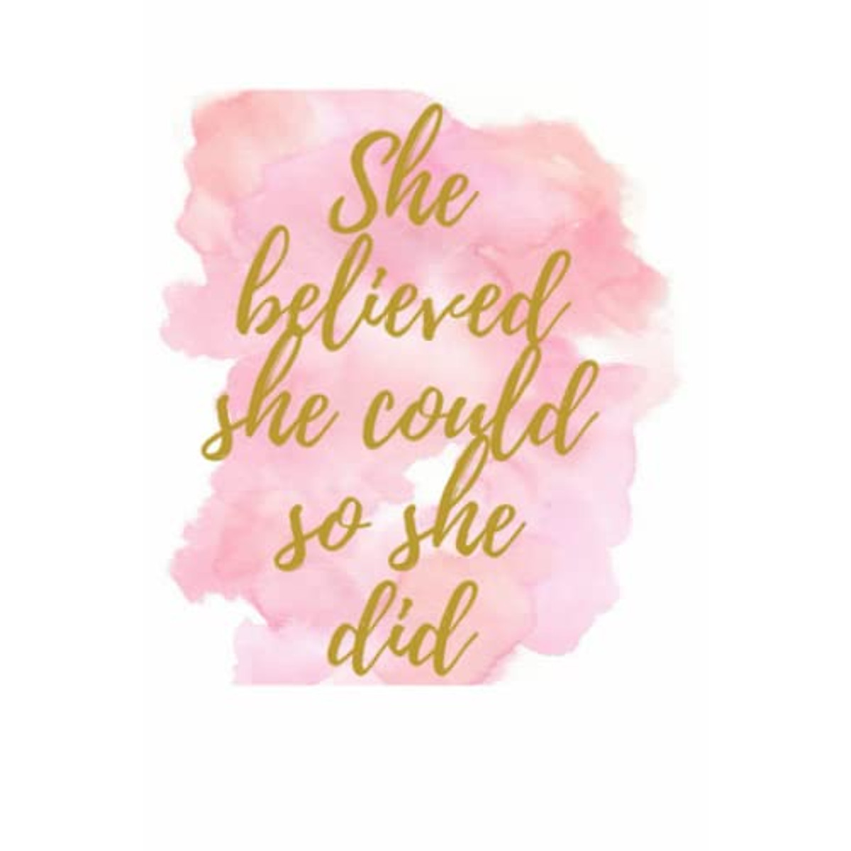 Composition Notebook: She belived she could so she did 6x9 inch 100 pages