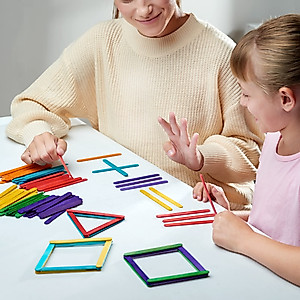 Colored Popsicle Sticks for Crafts - [200 Count] 4.5 Inch Multi-Purpose Wooden Sticks