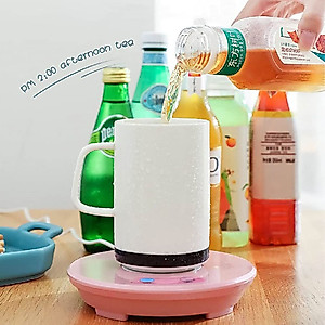 Haguka USB Cup Heater Cooler Plate Cup Warmer and Colder Beverage Mug Mat Office Tea Coffee Heater Pad for Coffee Tea Cola Cans Drinks (Pink)