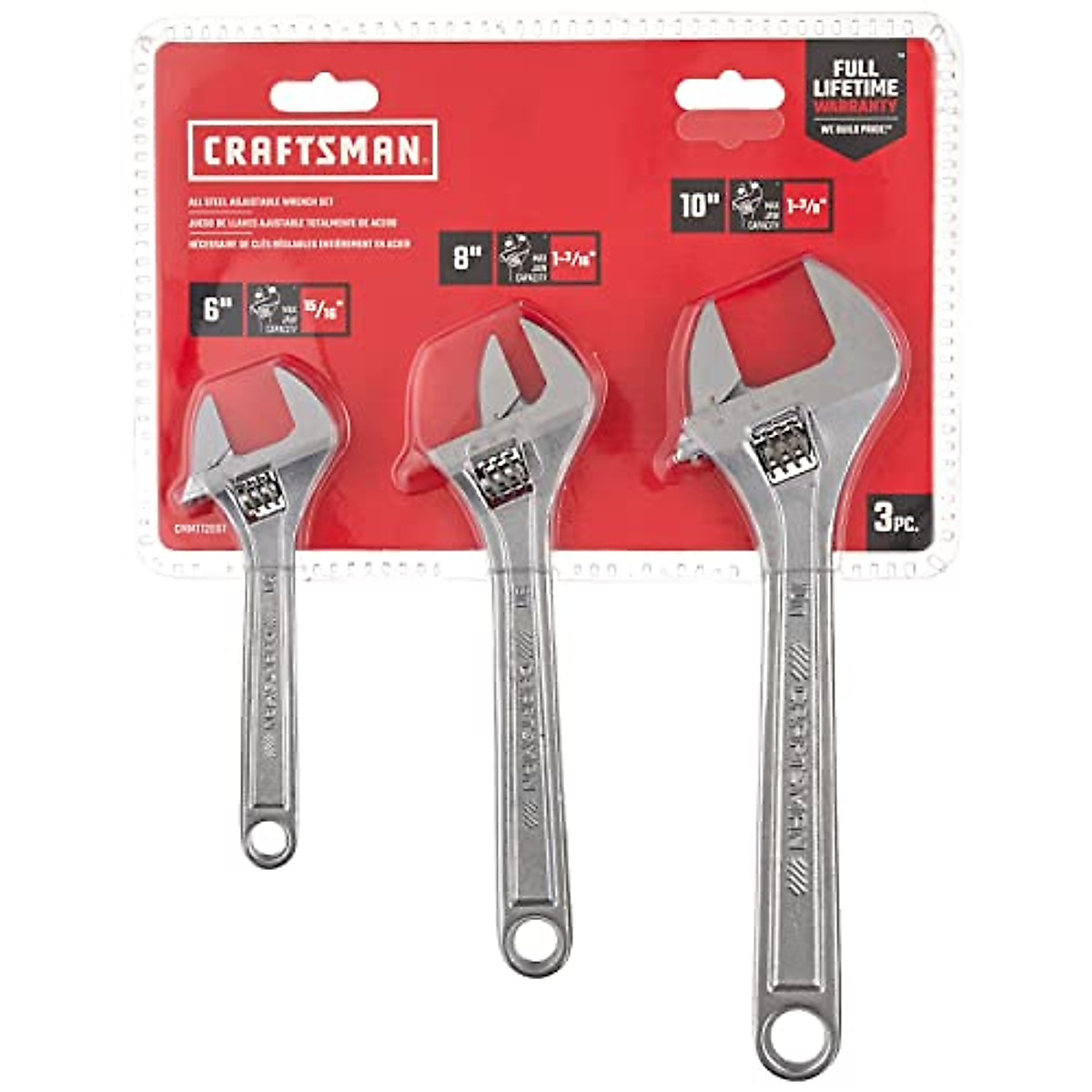 CRAFTSMAN Adjustable Wrench Set, 3-Piece (CMMT12001)