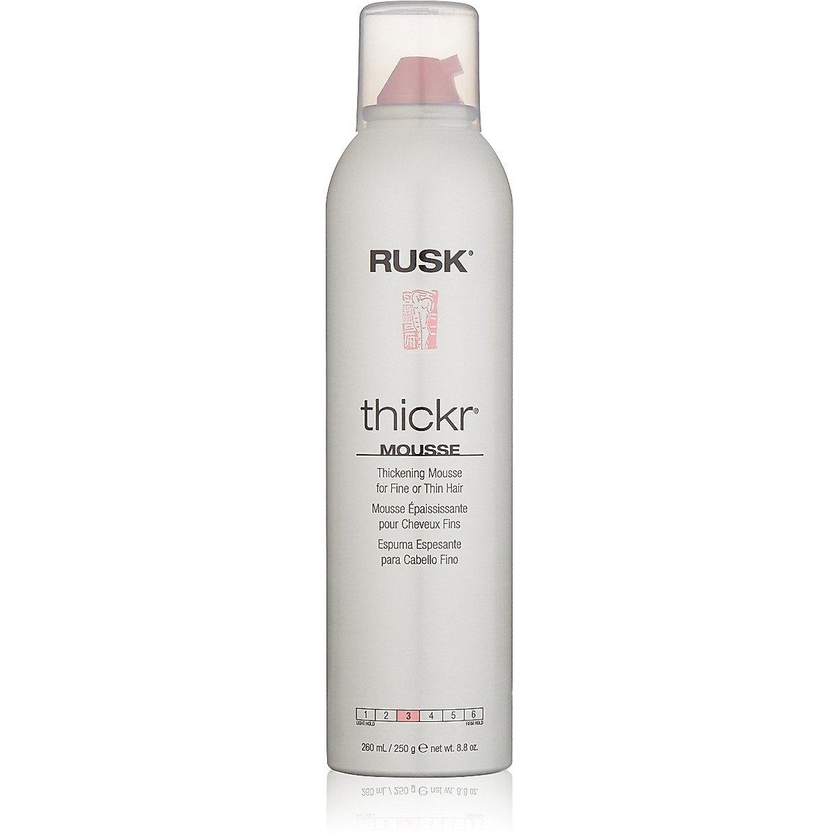 RUSK Designer Collection Thicker Thickening Mousse for Fine or Thin Hair, 8.8 Oz, Thickening Mousse that Provides Body, Texture, and Hold Without Buildup