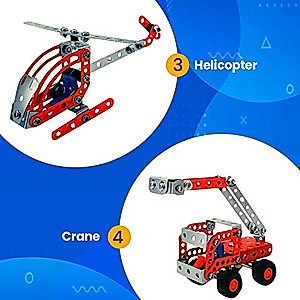 Sania Store - 4-in-1 Building Toy kit , DIY Metal Assembly City Rescue Series – A Building Toy Kit, DIY Construction Toys | Easy to Build and Safe to Play, Stem Toy, Educational Toy