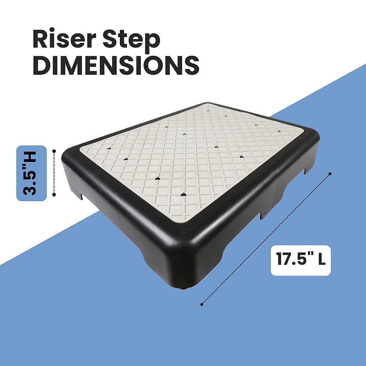 SUPPORT PLUS Riser Step Stool - 3 1/2"H Safety Half Step Platform, Indoor Outdoor Step Stool Assistive Devices for Elderly, Portable Step Stool Non Slip