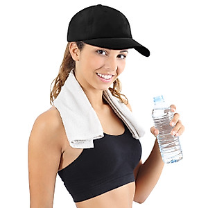 Leotruny Baseball Cap Satin Lined: Silk Lining Help Prevent Frizz Breakage - Sport Adjustable Hat for Women Black