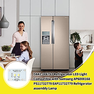 Refrigerator LED Light DA41-00676J Fit for Samsung Refrigerator Freezer LED Lamp Assembly Replace AP6000168 PS11732779