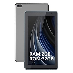 YQSAVIOR Tablet, Android Tablets 7 inch, 32GB ROM Tablets Quad-Core Processor Computer Tablet for Kids, Dual Camera, WiFi, Bluetooth Tab PC