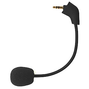 Mic Replacement Microphone Boom fits for Kingston HyperX Cloud, Cloud X and Cloud II 1st Version for PS4 Xbox One Nintendo Switch Computer PC Gaming Headsets Noise Cancelling 3.5mm Jack Black