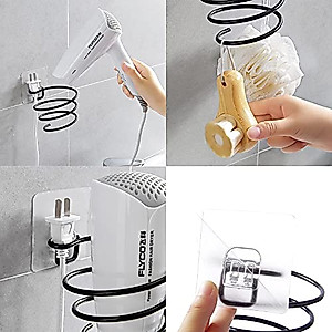 Hair Dryer Holder Bathroom Organizer - No Drilling Blow Dryer Holder - Hair Dryer Holder Wall Mounted, Hair Dryer Stand Bathroom Cabinet Organizer, Bathroom Organizer Under Sink, Curling Iron Holder