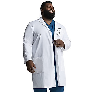 Dickies-83403 Everyday Scrubs Unisex 40 Inch Lab Coat,White,Medium