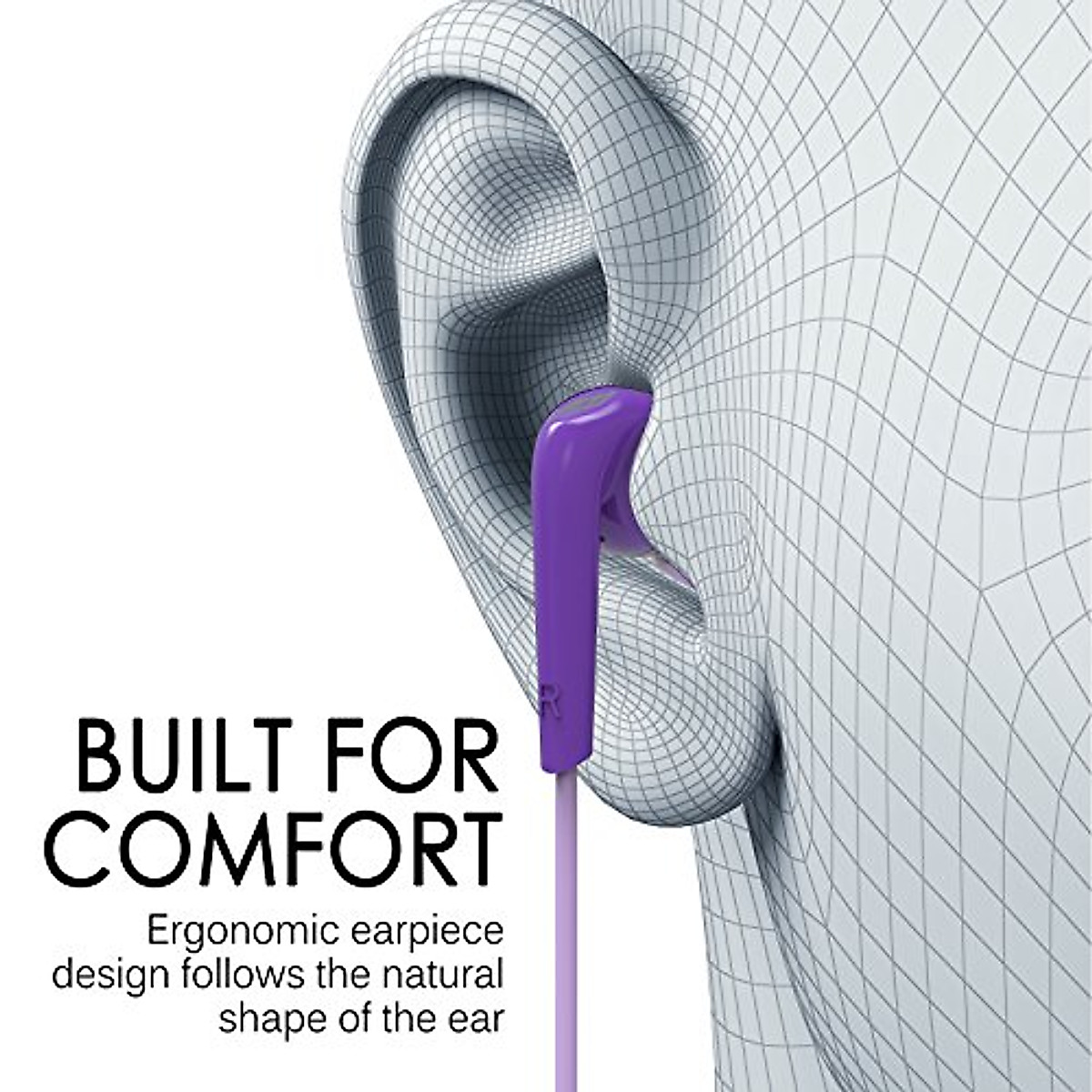 MEE audio Earphone Noise Isolating In-Ear Headphones with Memory Wire