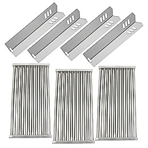 Kalomo 16”Grill Grate Replacement Heat Plates Shield BBQ Gas Grill Parts for 4 Burner Dyna-Glo DGF493BNP DGF493PNP DGB494SPB, Kenmore 146.23678310 146.23681310 146.23679310, Backyard BY13-101-001-12