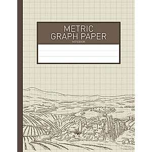 Metric Graph Paper: Graph Paper Notebook with Quad-ruled pages | MM Graph Paper (1mm x 10mm) Scientific Lab Notebook for math, science, technology | ... | Notebooks for Students with design cover