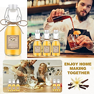 zjdbset 20Pcs 4 oz Swing Top Glass Bottles for Vanilla Extract Homemade,Flip Top Glass Bottles for Glass Food Storage Canister for Hot Sauce Beans