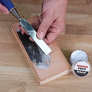 Trend Ultra Fine Mirror Paste & Premium Leather Strop, Hone and Polish Your Knives and Sharpened Tools, DWS/MP/KIT