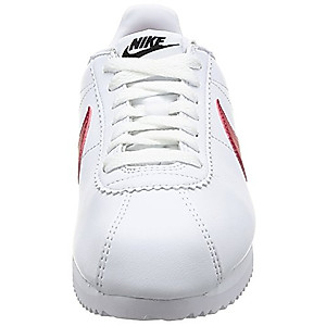 Nike Women's Classic Cortez Leather,White/Varsity Red/Varsity Royal,6.5