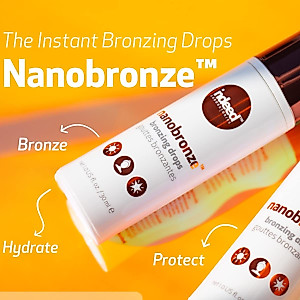 Indeed Labs Nanobronze Drops - Get a sun-kissed glow without the sun! Bronzing drops with hyaluronic acid instantly bronze, blur, and hydrate skin. 30ml