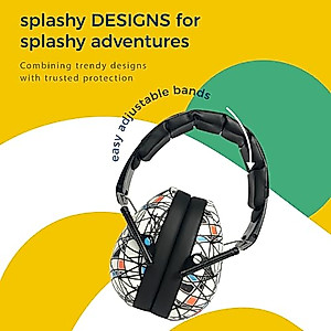 BANZ Kids Headphones – Hearing Protection Earmuffs For Children – ADJUSTABLE headband to fit all ages – Protect Kids Ears – Block Noise – Fireworks – Sporting Events – Concerts – Movies (Squiggle)
