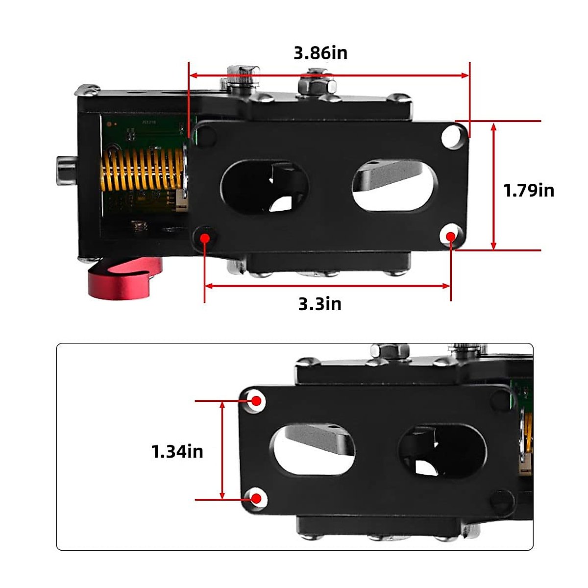 CNRAQR PC/PS4/PS5 Racing Game USB Handbrake 16Bit SIM for Racing Games, Compatible with G29 Simulate Linear Handbrake Realize Switch Control（With Fixing Clip and Plate