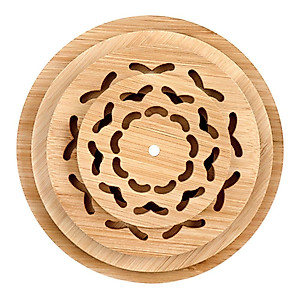 ALFEEL 4 Piece Bamboo Trivet - Home Kitchen Multifunction Bamboo Heat Resistant Pads Trivet, Round Multi-Size Placemat Coaster for Hot Dishes/Pot/Bowl/Cup/Mup/Teapot/Hot Pot Holders (4 Piece)