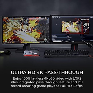 AVerMedia GC513 Live Gamer Portable 2 Plus, 4K Pass-Through Capture Card for Game Streaming, Recording and Content Creating in Full HD 1080p60