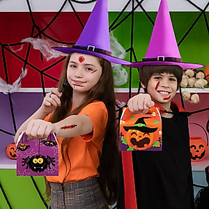 Halloween Boxes for Treats 24pcs Halloween Goodies Boxes Cardboard Cookie Candy Containers for Party Favors Classroom Home Office