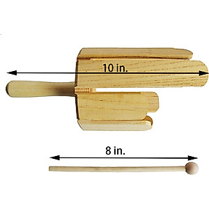 Wooden Percussion Instrument with Mallet Orff Multi Sound Educational Early Learning Musical Instrument