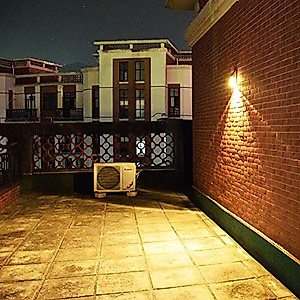 GSYFDZSWZX Fengyan Landscape Lights LED Solar Sensor Lamp PIR Motion Solar Light Garden Yard Outdoor Wall Pathway Balcony Porch Security Light LED Street Lamp (Emitting Color : Warm White)