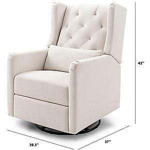 DaVinci Everly Recliner and Swivel Glider in Performance Cream Eco-Weave, GREENGUARD Gold Certified