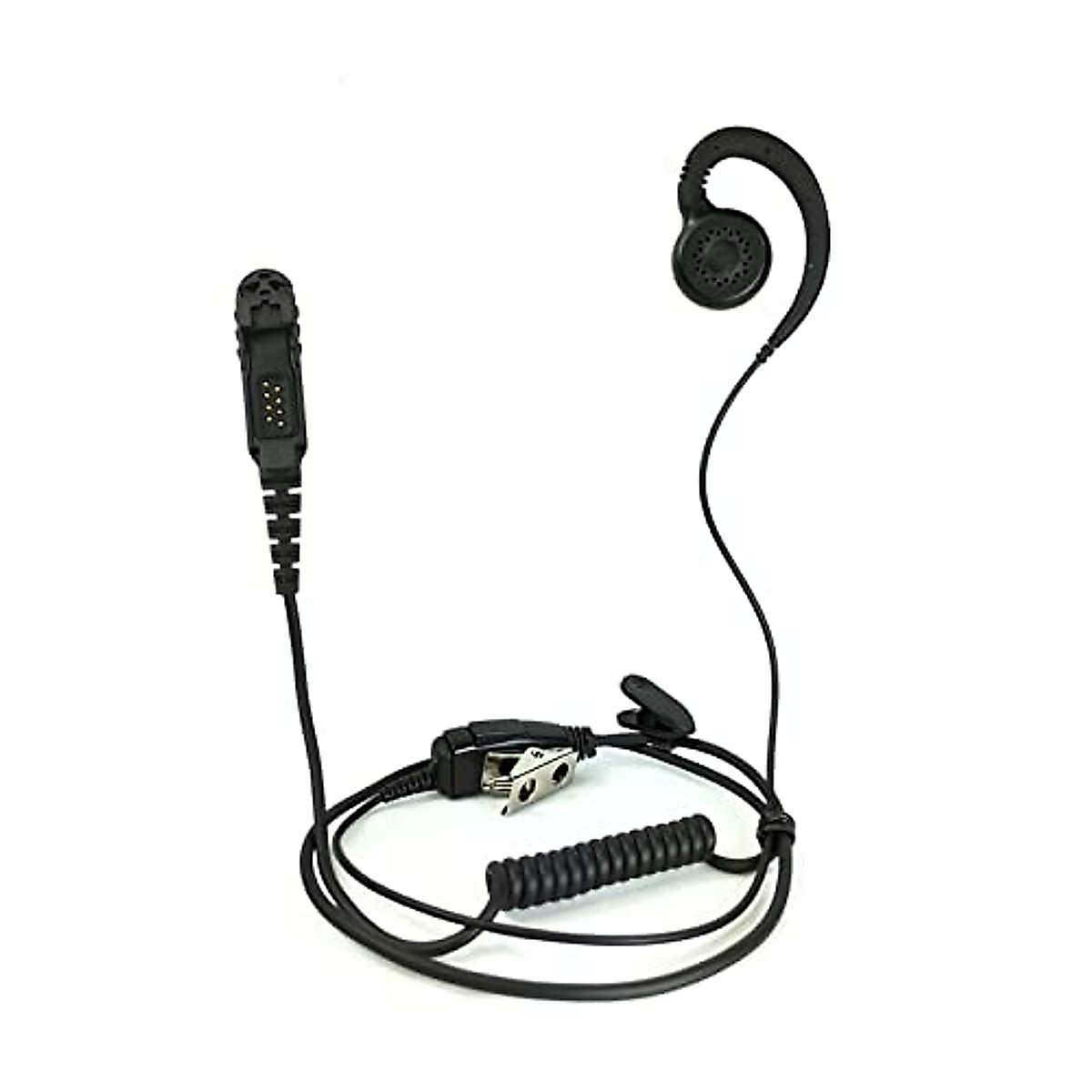 ProMaxPower 1-Wire C-Shape Swivel Earpiece with PTT Mic for Motorola Two-Way Radios XPR3000, XPR3300e, XPR3500e, DP3441, DEP550, MTP3550, XiR-P6620, XiR-P6628