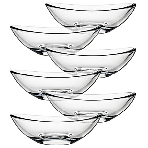 Yesland 6 Pack Glass Dip Bowls, Clear Mini Bowl Set/Dessert Bowls Set, Perfect for Ketchup, Sauce, Butter & Olive Oil